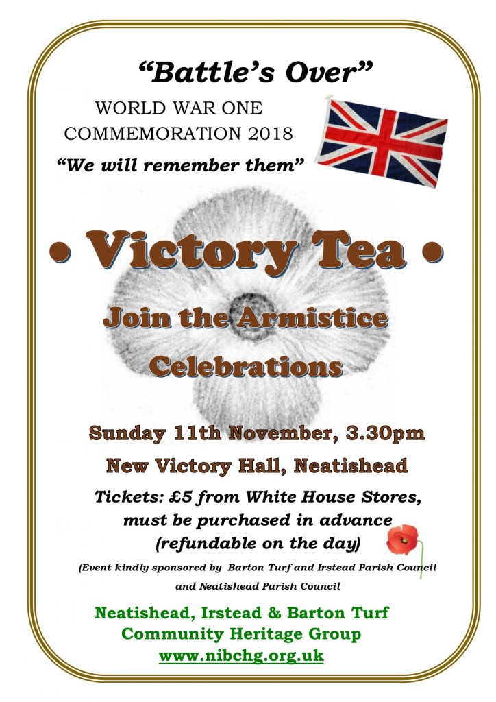 Victory Tea Poster - Neatishead, Irstead & Barton Turf Community ...